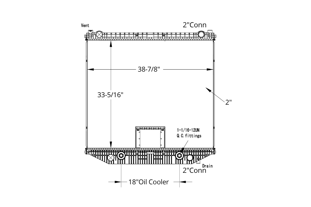 Freightliner / Sterling Radiator 2006 - 2017 – (18” Oil Cooler W/QC ...